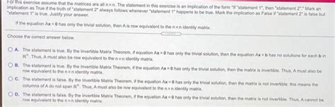 solved for this exercise assume that the matrices are all