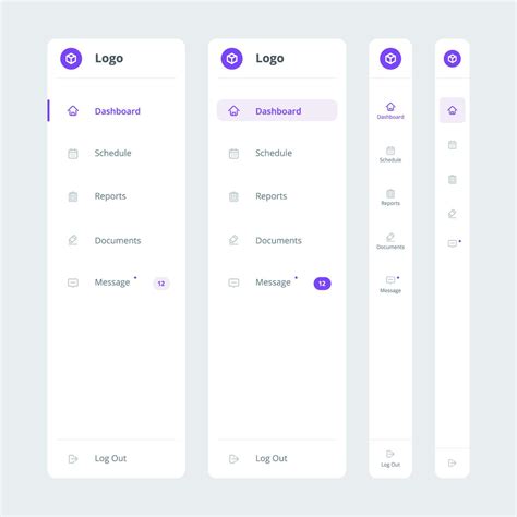 Web App Navigation Menu Ui Design Sources