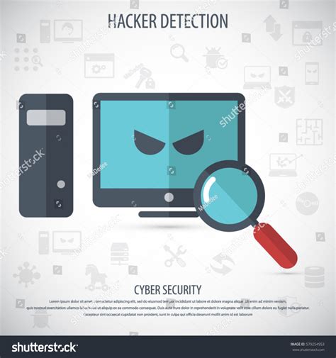 cyber security concept hacker detection icon stock vector royalty free 579254953 shutterstock