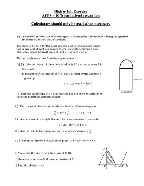 Differentiation Integration