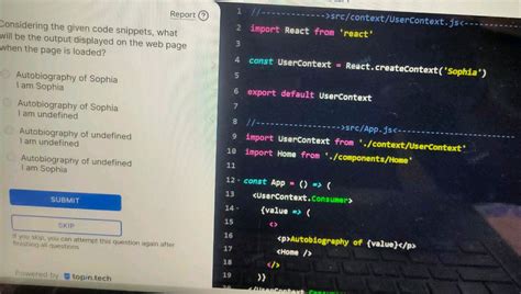 Report Considering The Given Code Snippets Studyx