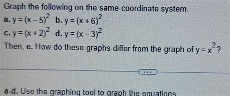 solved graph the following on the same coordinate system a y x 5 2