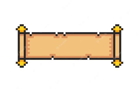 Premium Vector Pixel Scroll Ribbon Ancient Manuscript Parchment Banner