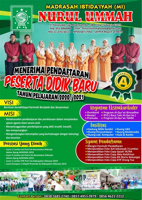 Ppdb Mi Nurul Ummah Celep Tahun Pelajaran 2020 2021
