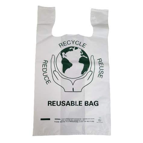 Medium Reusable T Shirt Bag 10x6x20 Food Service International
