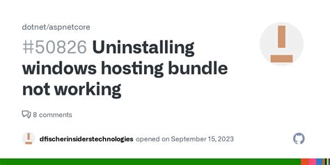 Uninstalling Windows Hosting Bundle Not Working · Issue 50826 · Dotnetaspnetcore · Github