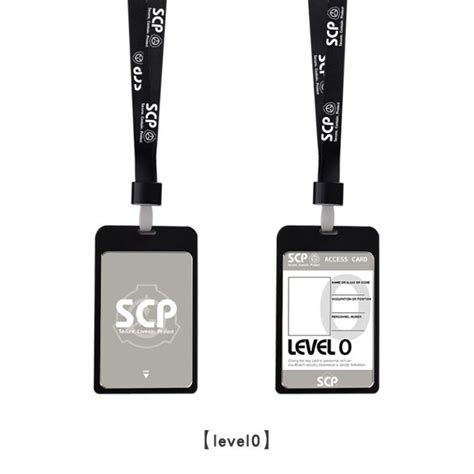 Scp Id Badge Holder Level 0 To 5 Access Scp Foundation Id Badge Card Holder Access Card Cover