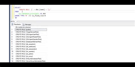 sacar permisos de base de datos sql scripts sql server