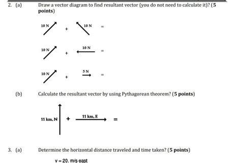 Solved A Draw A Vector Diagram To Find Resultant Vector Chegg Com