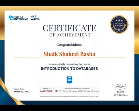Shakeel Basha Shaik On Linkedin Nxtwave Ccbpian Rahulattulurisir Mysql