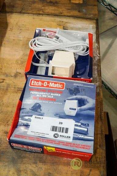 Etch O Matic Metal Working System Roller Auctions