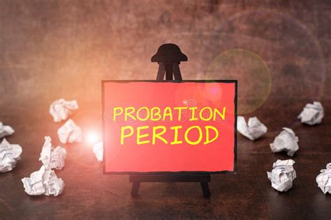 Writing Displaying Text Probation Period Word Written On Focused And Iterative Approach To
