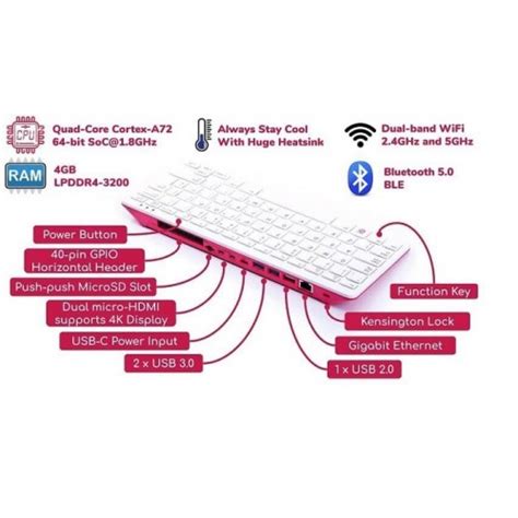 Raspberry Pi 400 Personal Computer Kit In A Keyboard 4GB RAM Unit Only UK Layout