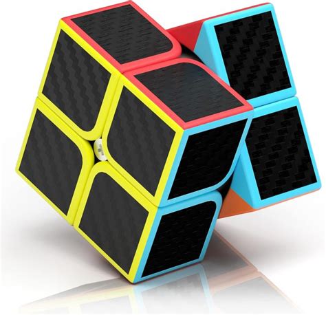 2x2 Speed Cube 2x2x2 Puzzle Cube Super Durable Carbon Fiber Sticker