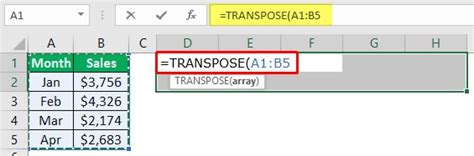 Excel Paste Transpose Using Transpose Function Paste Special