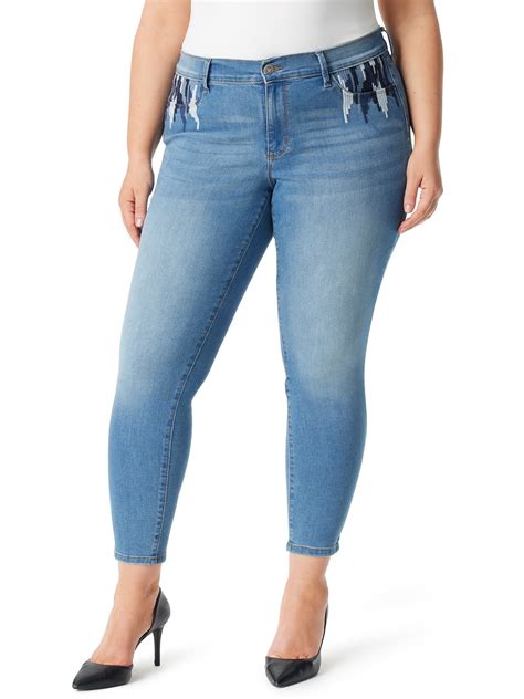 Jessica Simpson Womens And Womens Plus Size Poppy Skinny Mid Rise