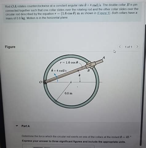Solved Rod Oa ﻿rotates Counterclockwise At A Constant