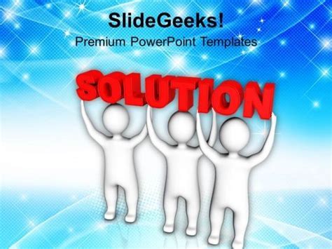 D Men With Solution PowerPoint Templates Ppt Backgrounds For Slides
