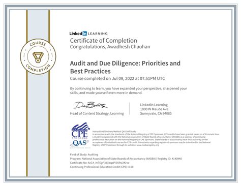 Awadhesh Chauhan On Linkedin Certificate Of Completion