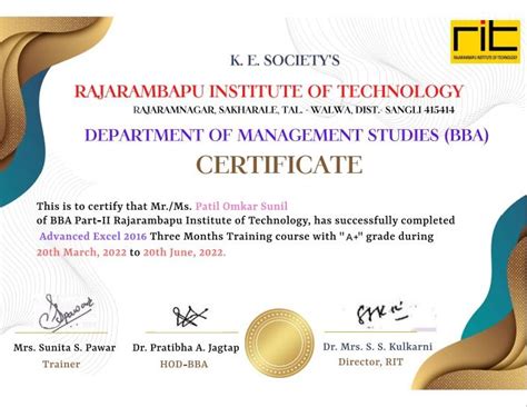 omkar patil on linkedin advancedexcel certified collegeachievements