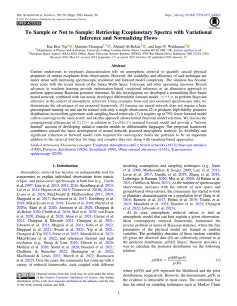 Pdf To Sample Or Not To Sample Retrieving Exoplanetary Spectra With