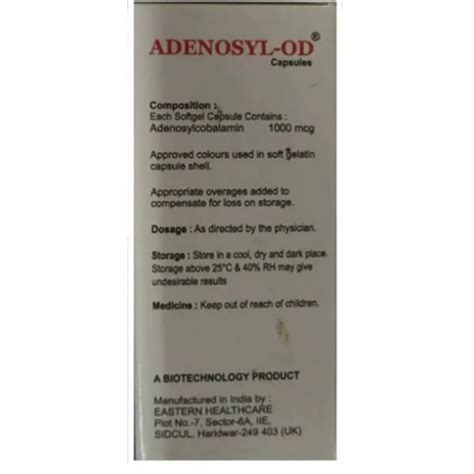 Adenosylcobalamin Softgel Capsules At ₹ 150 66 Box Shastri Nagar Nagpur Id 2853945130062