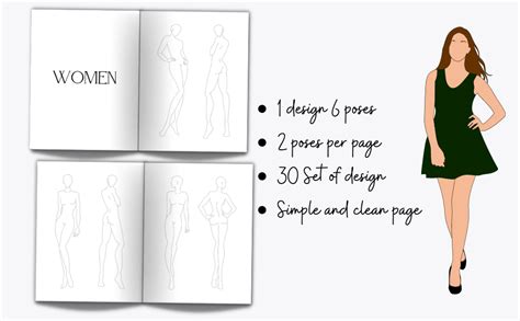 Fashion Sketchbook Croquis Sketchbook Fashion Adult Male And Female 12 Pose Figure