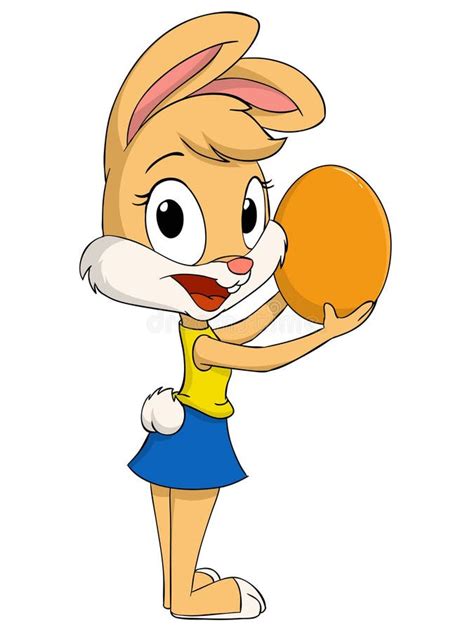 девушка пасхального яйца зайчика Иллюстрация вектора иллюстрации насчитывающей зайчик смешно