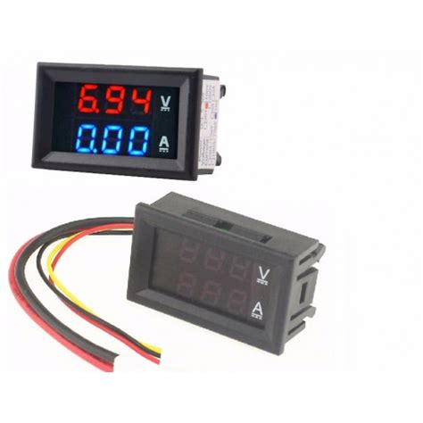 Digital Voltmeter 0 100v And Ammeter 10 A Dual Led Voltage Current Measurement Module