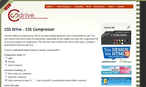 Best 20 Tool Of Web Based Css Compressor Webgranth