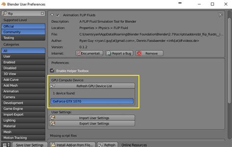 Feature Request Allow User To Select Which Gpu To Use · Issue 7 · Rlguyblender Flip Fluids