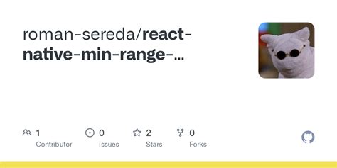 GitHub Roman Sereda React Native Min Range Calendar