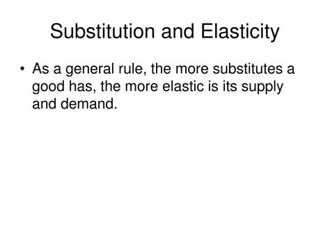 Elasticity Of Substitution Elasticity Of Substitution