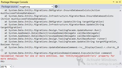 C Validation Failed For Entities See Entityvalidationerrors Property Stack Overflow