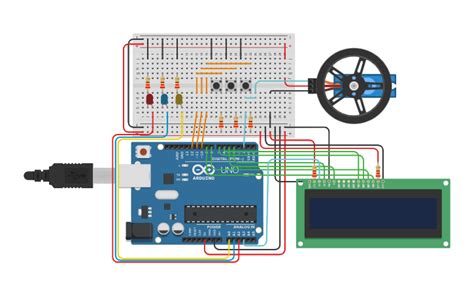 Circuit Design Ascensor ElÉctrico En Arduino Tinkercad