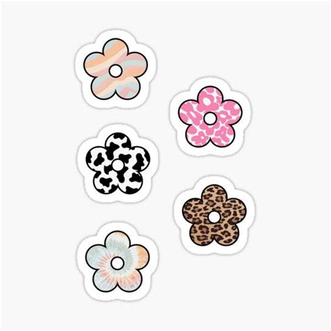 Vscoindie Flower Sticker Pack Preppy Cute Laptop Stickers