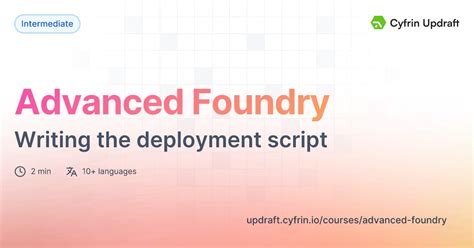 advanced foundry writing the deployment script