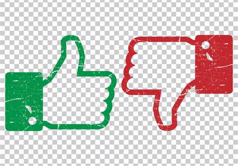 Thump Up And Thump Down Hands 21915495 Vector Art At Vecteezy