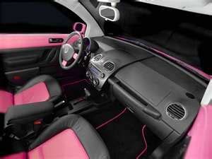 Pink Volkswagen Beetle Interior