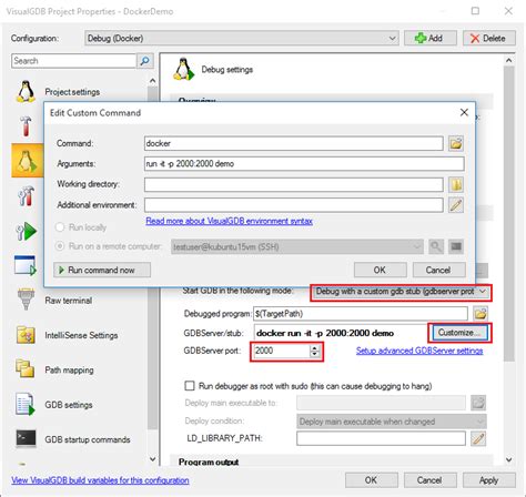 Debugging Cc Code In Docker Containers With Visualgdb Visualgdb Tutorials