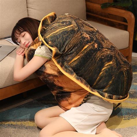Wearable Turtle Shell Pillow Realistic Alwaysplushie