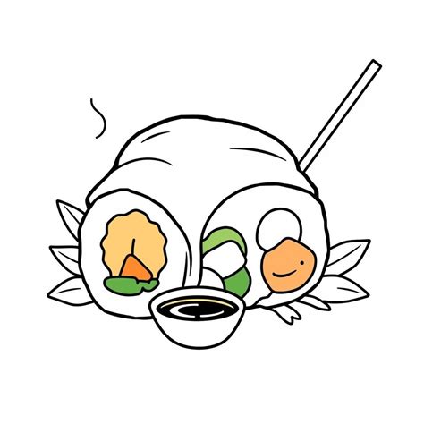 김밥 색칠하기로 창의력 키우기 재미있는 컬러링 아이디어