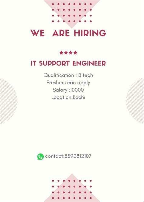 Surabhi Surendran On Linkedin Hiring Itsupportengineer Skillvedha
