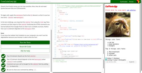 Erroneous Behavior In Specify How Fonts Should Degrade Challenge