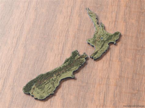 Te Araroa Trail 3d Map Trail Map Wall Art New Zealand Aotearoa T For Hiking Lovers