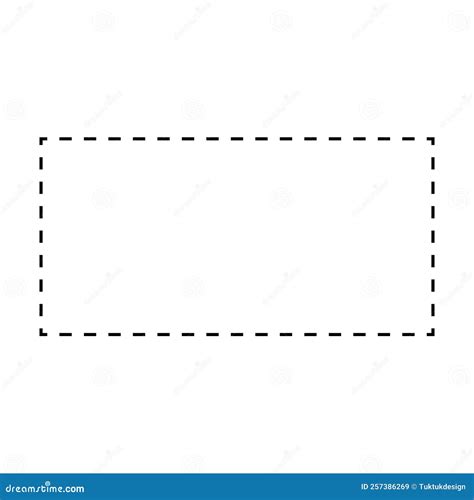 Rectangle Shape Dashed Icon Vector Symbol For Creative Graphic Design Ui Element In A Pictogram