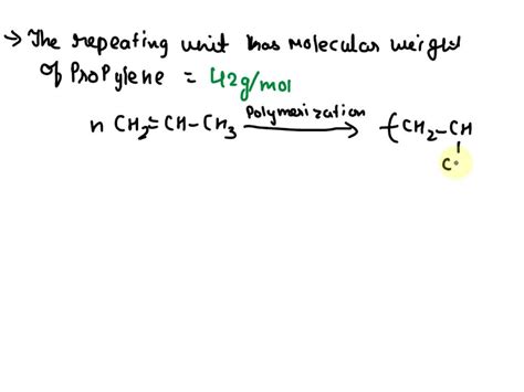 Calculate The Repeating Unit Molecular Weight Of Polypropylene The Number Average Molecular