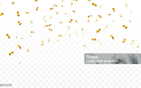 골드 색종이 금색으로 빛나는 반짝이 색종이떨어지는 축하 카니발 럭셔리 인사말 카드입니다 벡터 일러스트레이션 0명에 대한 스톡 벡터 아트 및 기타 이미지 Istock
