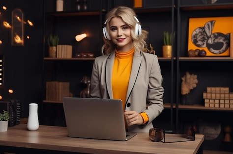 Premium Ai Image Female Engineer Training Ai Robot Training Kit And