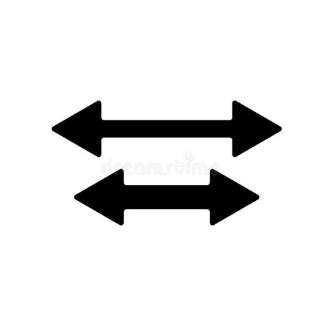 Double Arrow Icon Arrows Pointing Left And Right Dual Sign Navigator